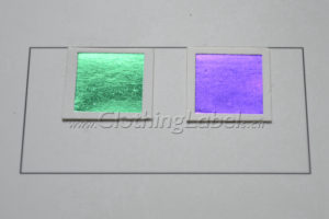 Different colored hot stamping | ClothingLabels.cn