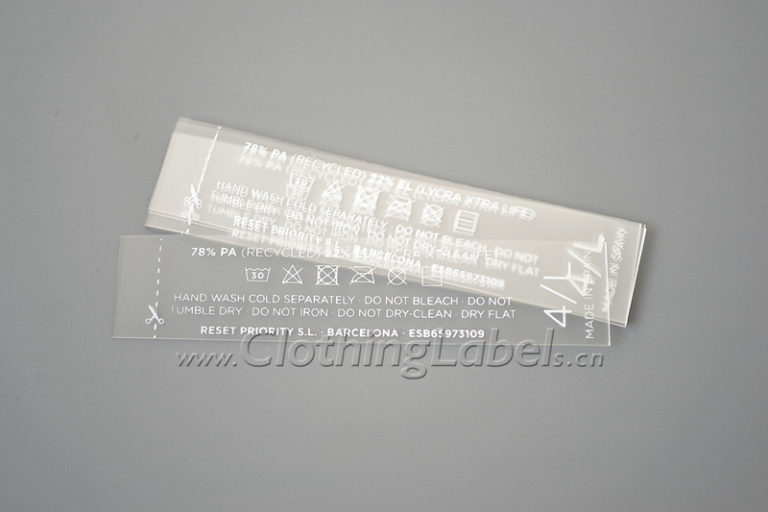 Clear clothing labels's photo gallery | ClothingLabels.cn