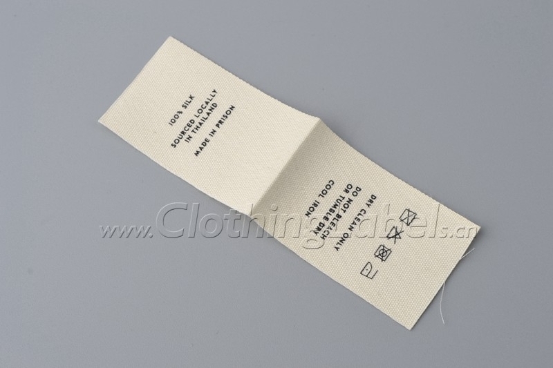 Cotton care label for clothing | ClothingLabels.cn