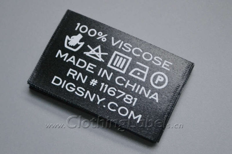 Satin care label for garments | ClothingLabels.cn
