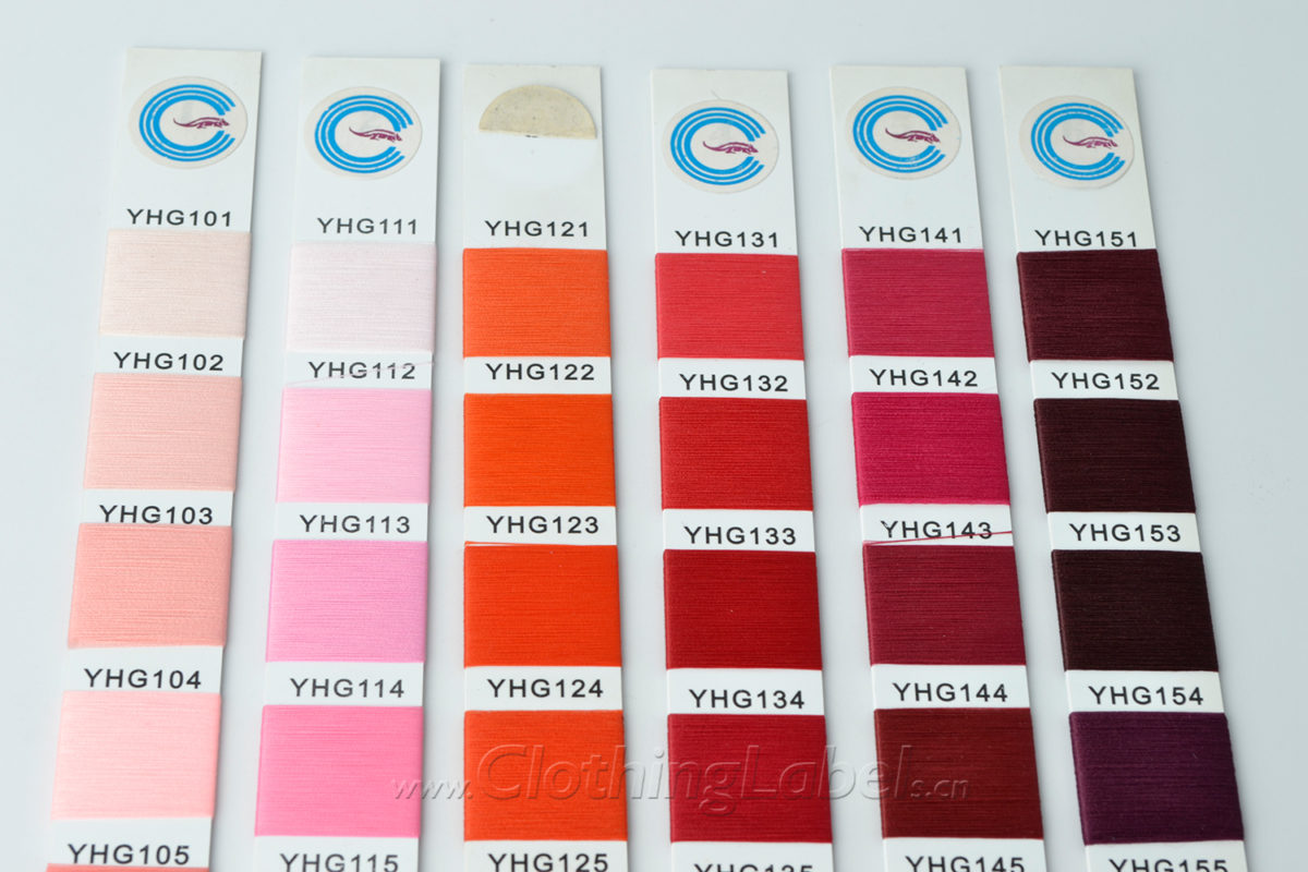 Woven labels’ yarn color sample chart | ClothingLabels.cn