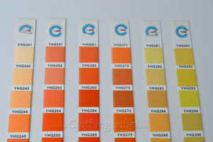 Woven labels’ yarn color sample chart | ClothingLabels.cn