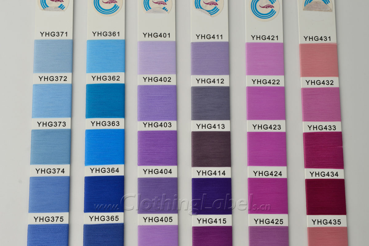 Woven labels’ yarn color sample chart | ClothingLabels.cn