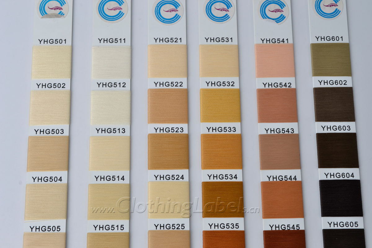 Woven labels’ yarn color sample chart | ClothingLabels.cn