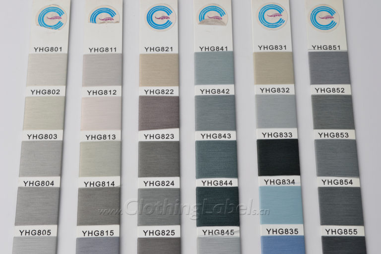 Woven labels’ yarn color sample chart | ClothingLabels.cn