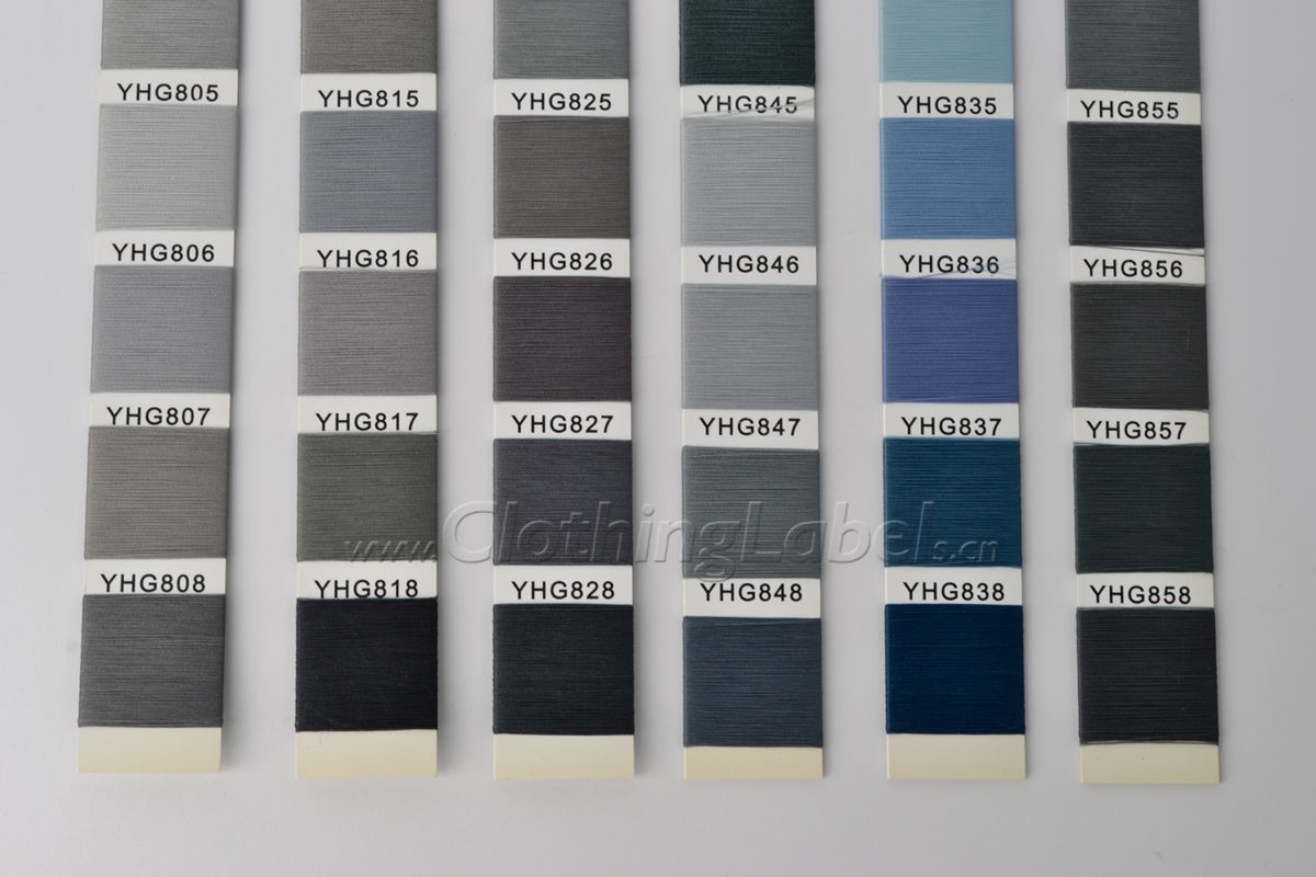 Woven labels’ yarn color sample chart | ClothingLabels.cn