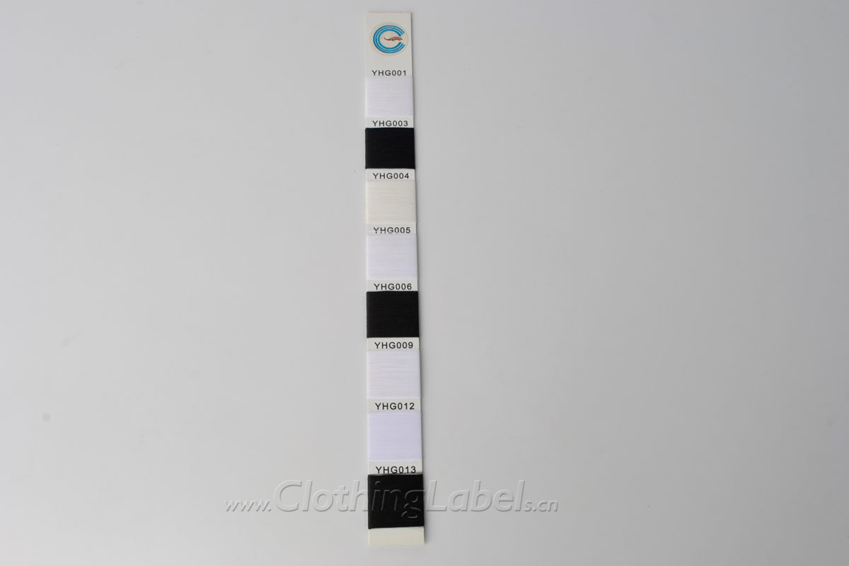 Woven labels’ yarn color sample chart | ClothingLabels.cn
