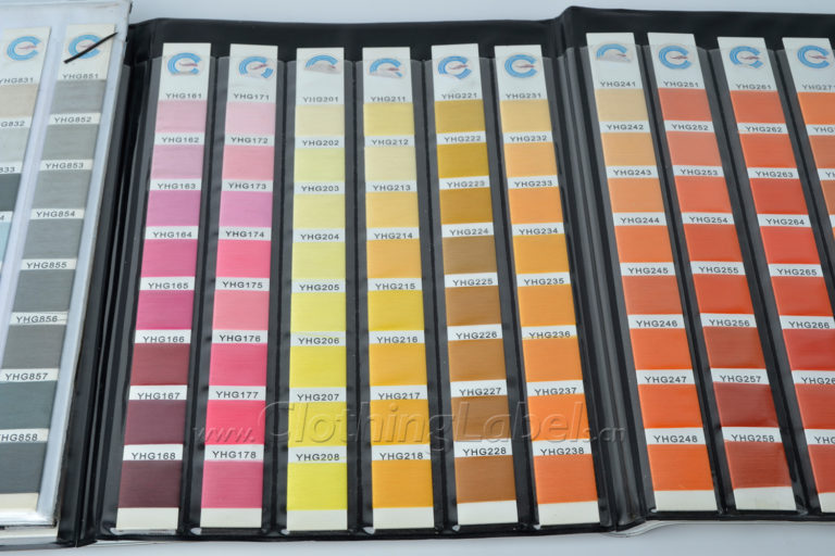 Woven labels’ yarn color sample chart | ClothingLabels.cn