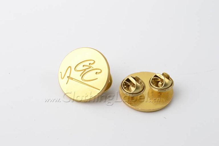 Custom electroplated gold metal labels, luxury 18K/14K metal tags ...