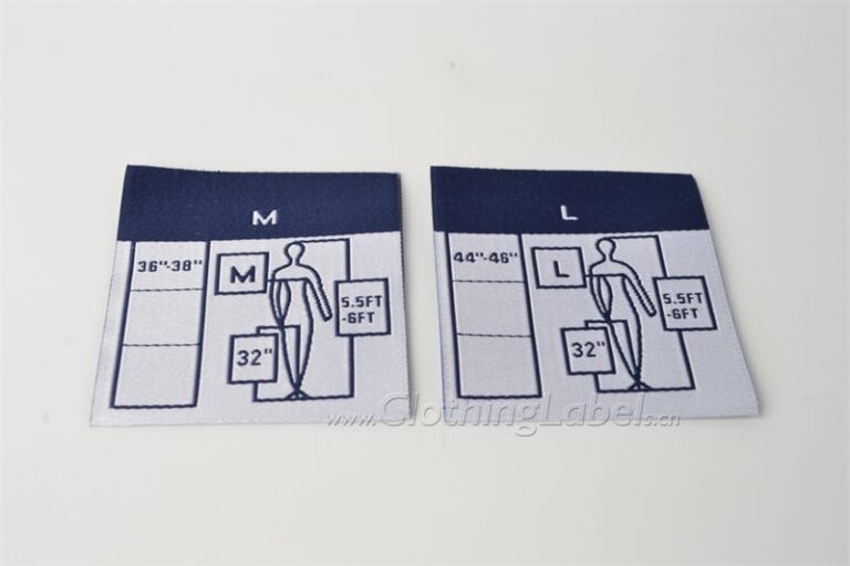 Size labels photo gallery | ClothingLabels.cn