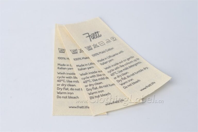 Custom printed cotton labels for clothing and handmade items ...