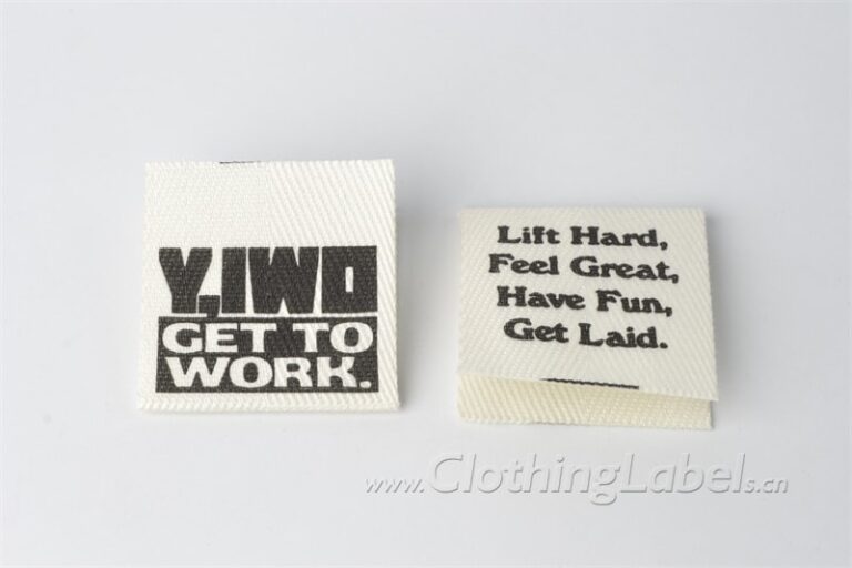 Custom printed cotton labels for clothing and handmade items ...