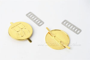 Custom electroplated gold metal labels, luxury 18K/14K metal tags ...