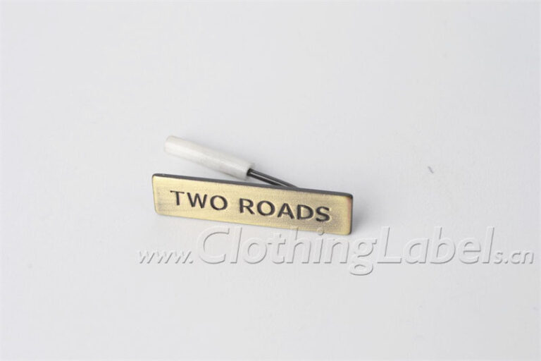 Custom electroplated gold metal labels, luxury 18K/14K metal tags ...