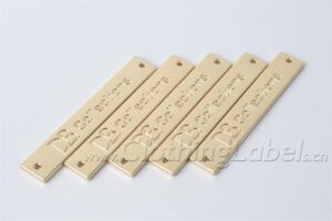 Custom electroplated gold metal labels, luxury 18K/14K metal tags ...