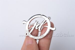 Custom electroplated gold metal labels, luxury 18K/14K metal tags ...