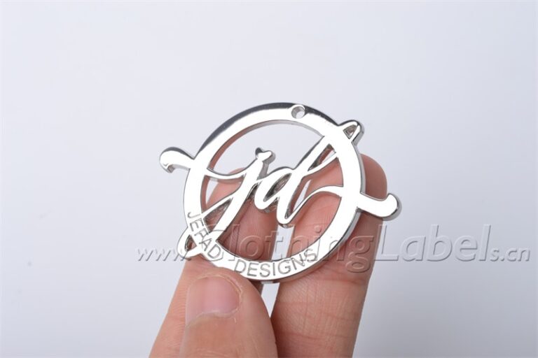 Custom electroplated gold metal labels, luxury 18K/14K metal tags ...