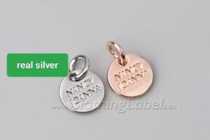 Custom electroplated gold metal labels, luxury 18K/14K metal tags ...